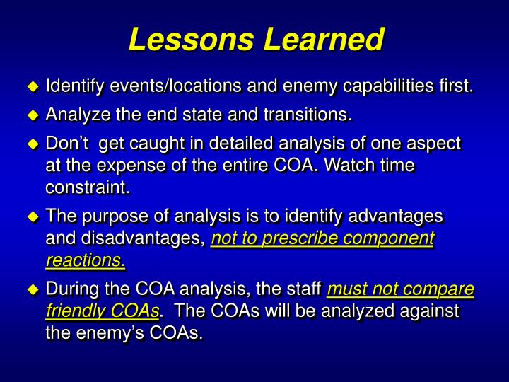 PPT - Course of Action Analysis PowerPoint Presentation - ID:6918647