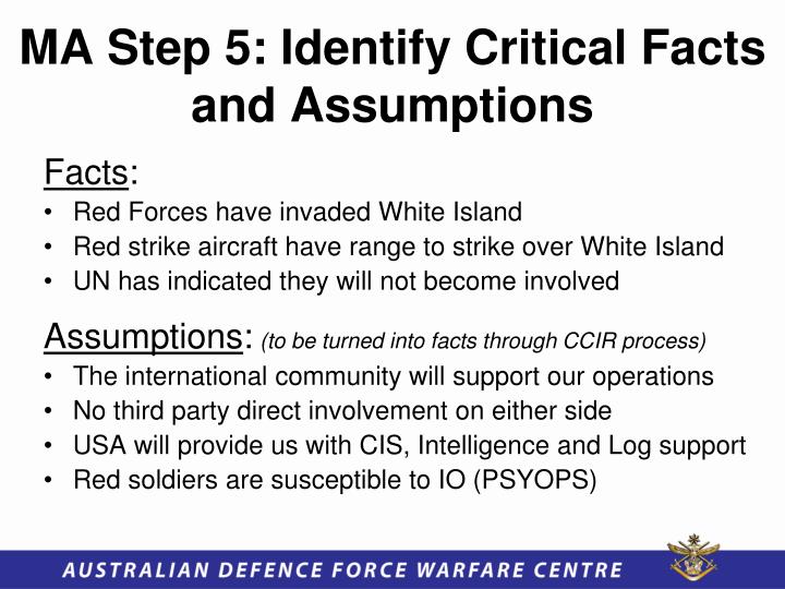 PPT - Introduction to the Joint Military Appreciation Process (JMAP ...