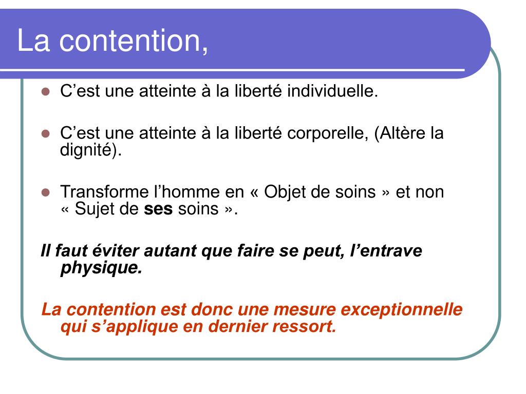 PPT - Questionnements et enjeux éthiques autour de la contention ...