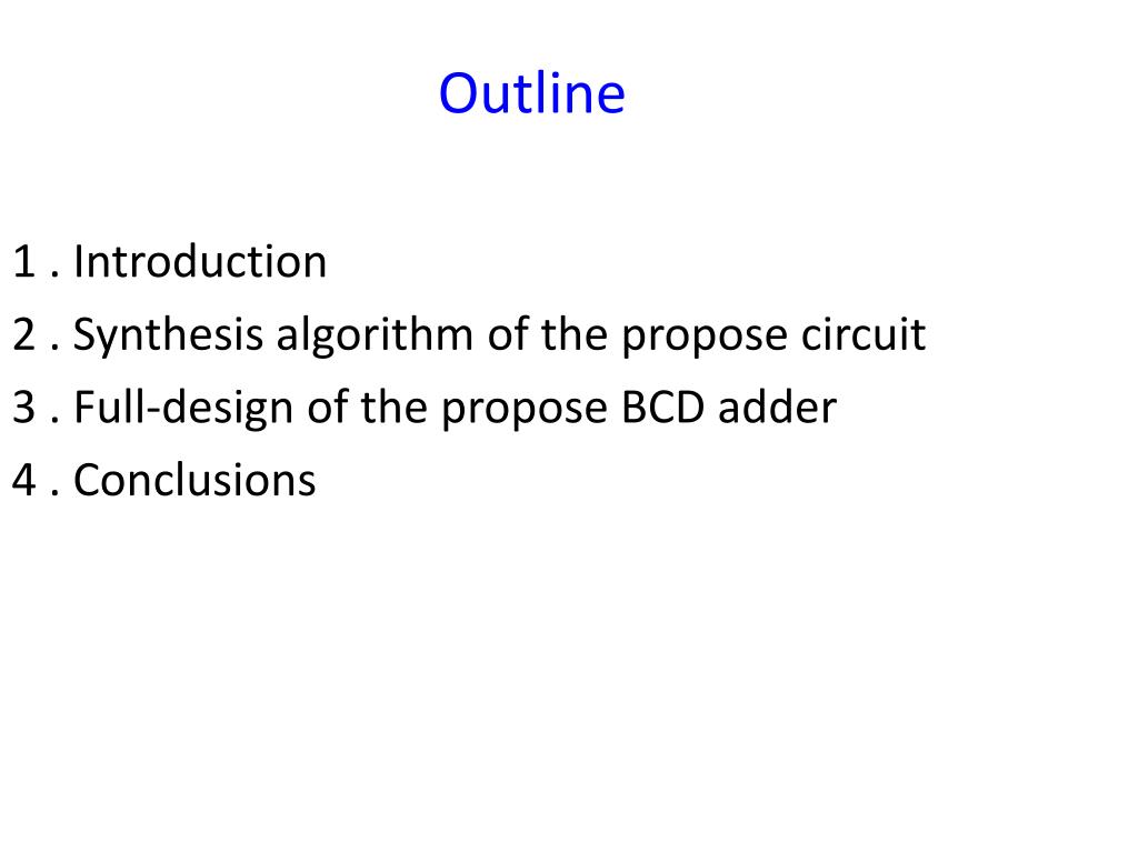 Ppt Design Of A Reversible Binary Coded Decimal Adder By Using Reversible 4 Bit Parallel Adder