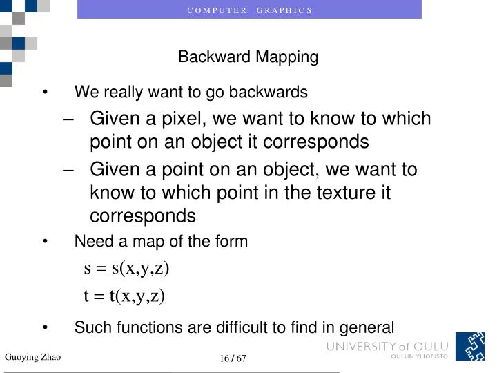 PPT - Computer Graphics Three-Dimensional Graphics VI PowerPoint ...