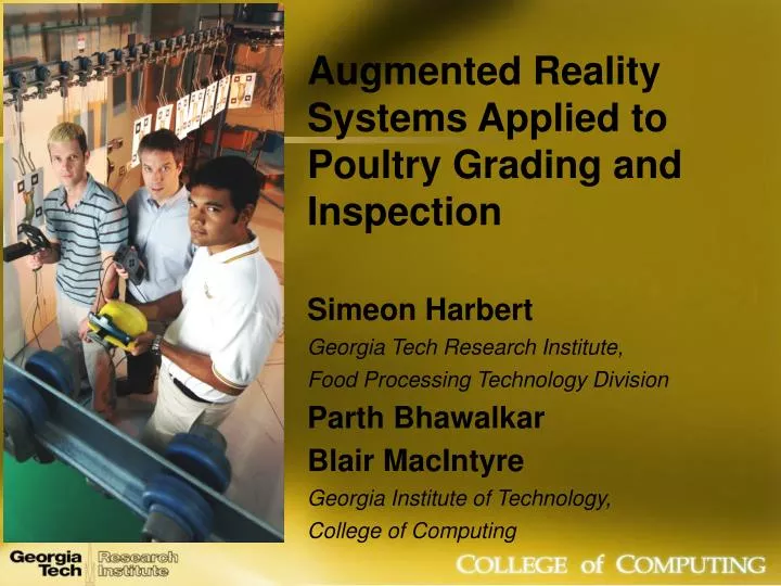 PPT - Augmented Reality Systems Applied to Poultry Grading and ...