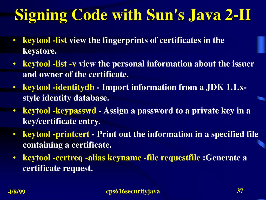 PPT - Java Security Model and Signing Code Spring 99 PowerPoint ...