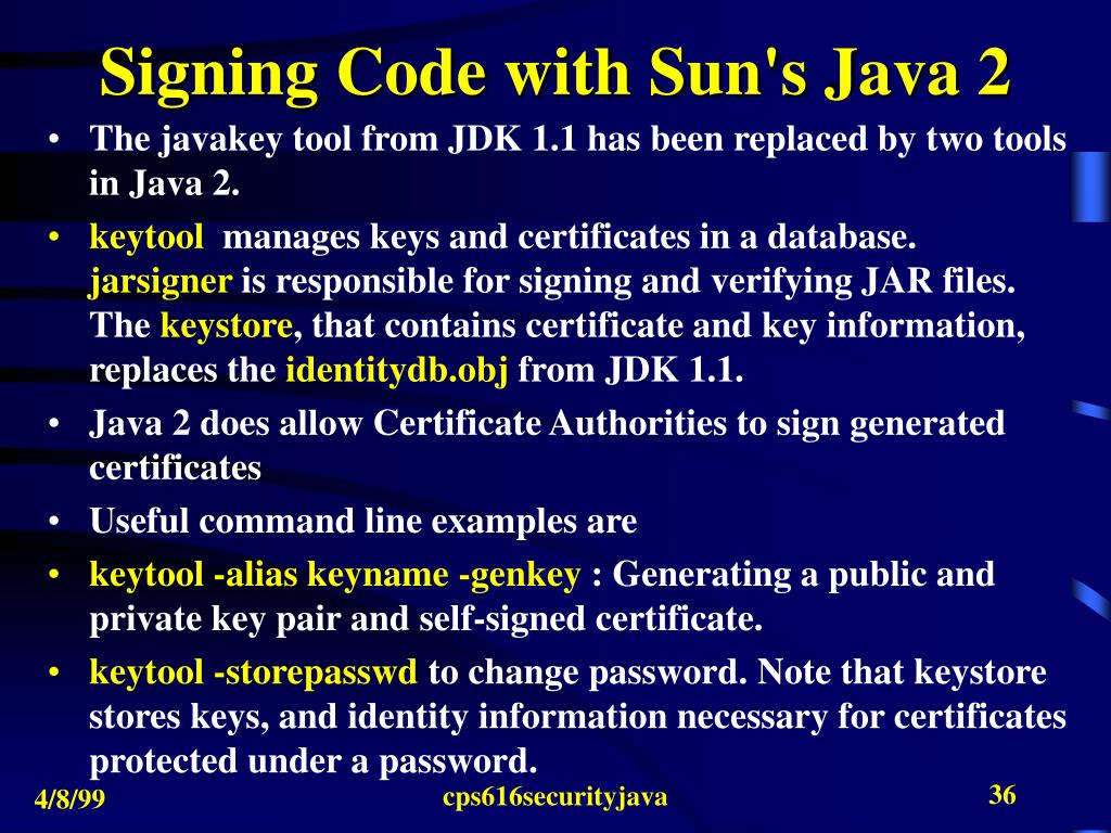 PPT - Java Security Model and Signing Code Spring 99 PowerPoint ...