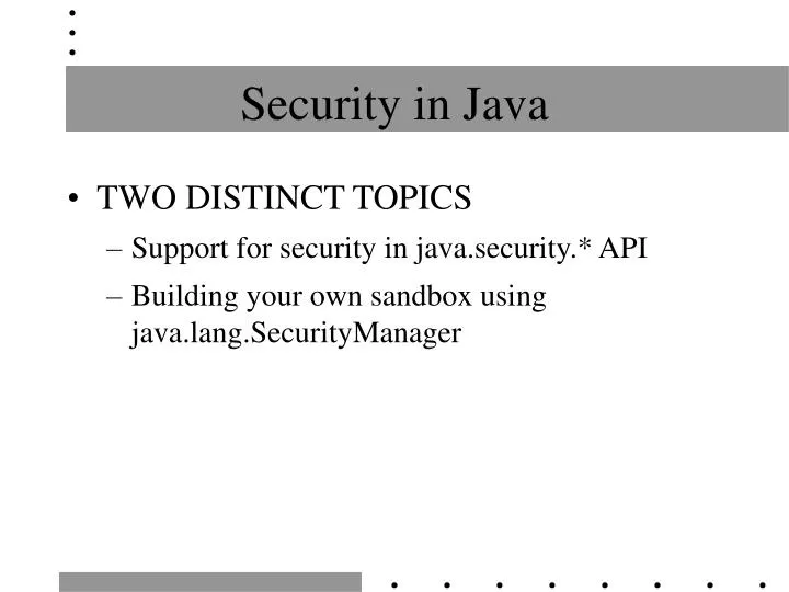 PPT - Security in Java PowerPoint Presentation, free download - ID:6921240