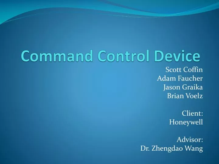 PPT - Command Control Device PowerPoint Presentation, free download ...