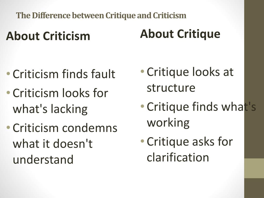 PPT - The Art of Critique By Asim Majid Khan PowerPoint Presentation ...