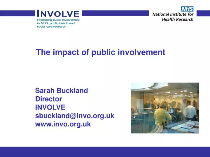 PPT - The impact of public involvement PowerPoint Presentation, free ...