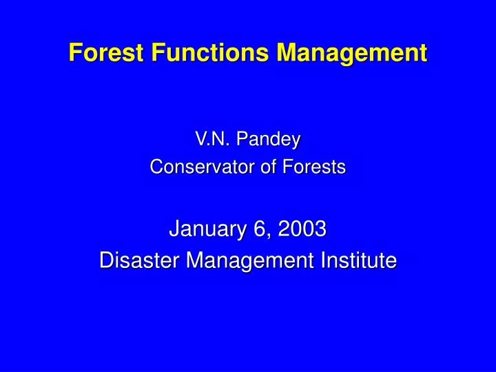 PPT - Forest Functions Management PowerPoint Presentation, free ...
