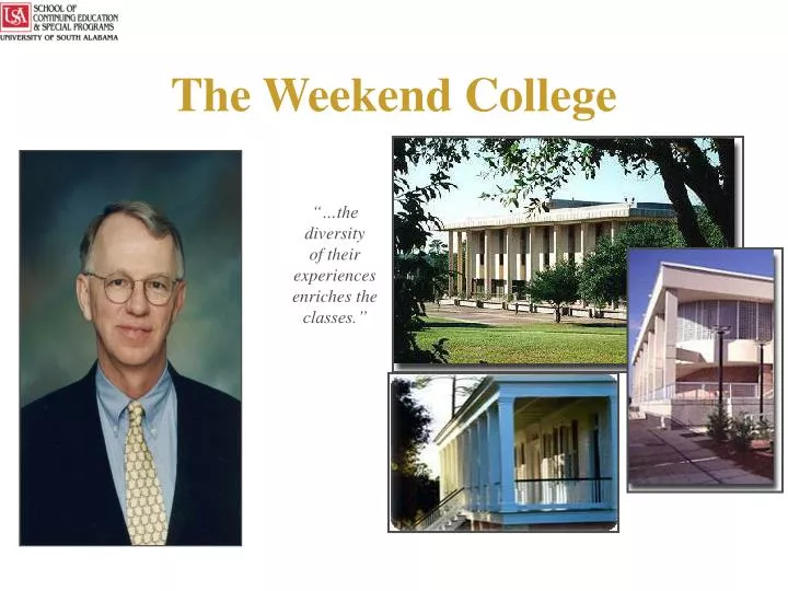 PPT - The Weekend College PowerPoint Presentation, free download - ID ...
