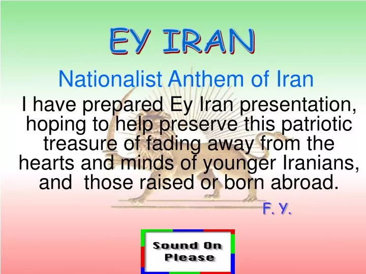 PPT - Nationalist Anthem of Iran PowerPoint Presentation, free download ...