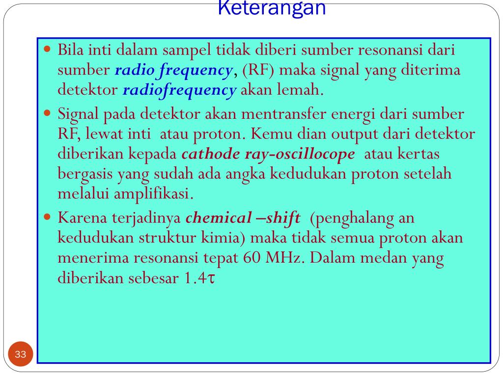 PPT - NMR (RESONANSI MAGNETIK INTI) NUCLEUS MAGNETIC RESONANCE I ...