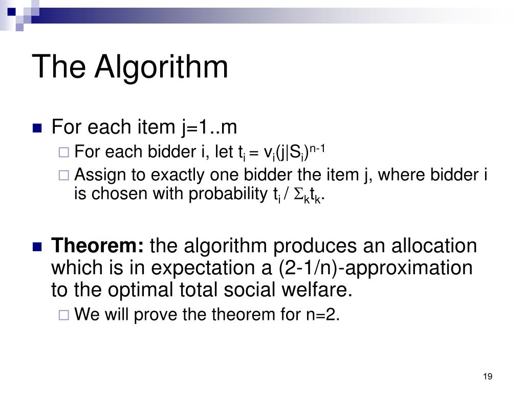 Ppt An Improved Approximation Algorithm For Combinatorial Auctions With Submodular Bidders 9174