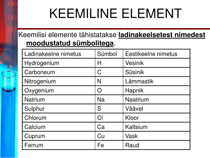 PPT - AATOM JA KEEMILINE ELEMENT PowerPoint Presentation - ID:6933319
