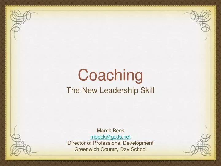 PPT - Coaching PowerPoint Presentation, free download - ID:6933366