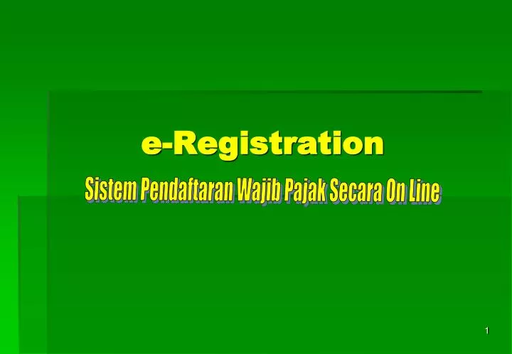 PPT - e-Registration PowerPoint Presentation, free download - ID:6933989