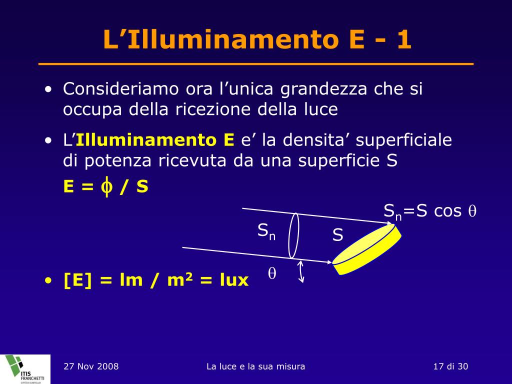 PPT - La luce e la sua misura PowerPoint Presentation, free download ...