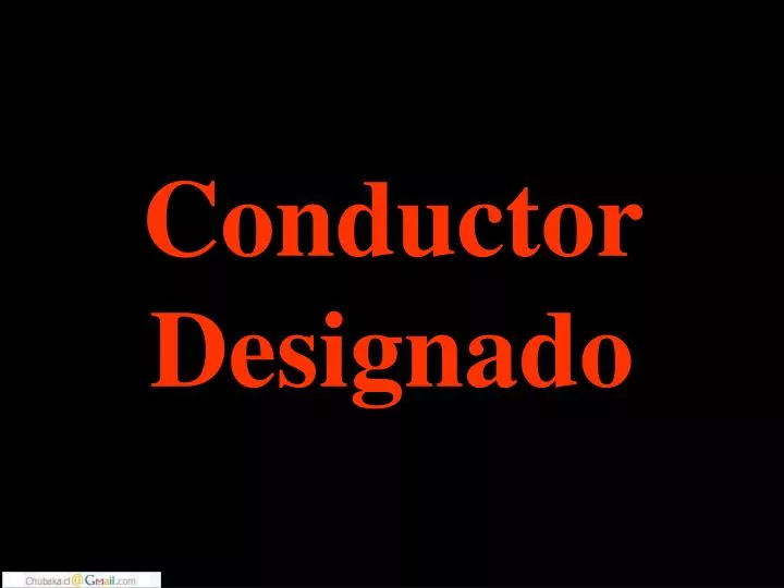 PPT - Conductor Designado PowerPoint Presentation, free download - ID ...