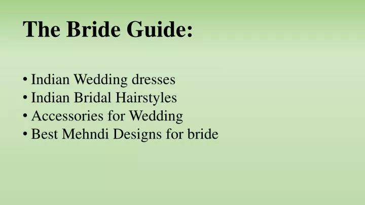 PPT - The Bride Guide PowerPoint Presentation, free download - ID:6940019