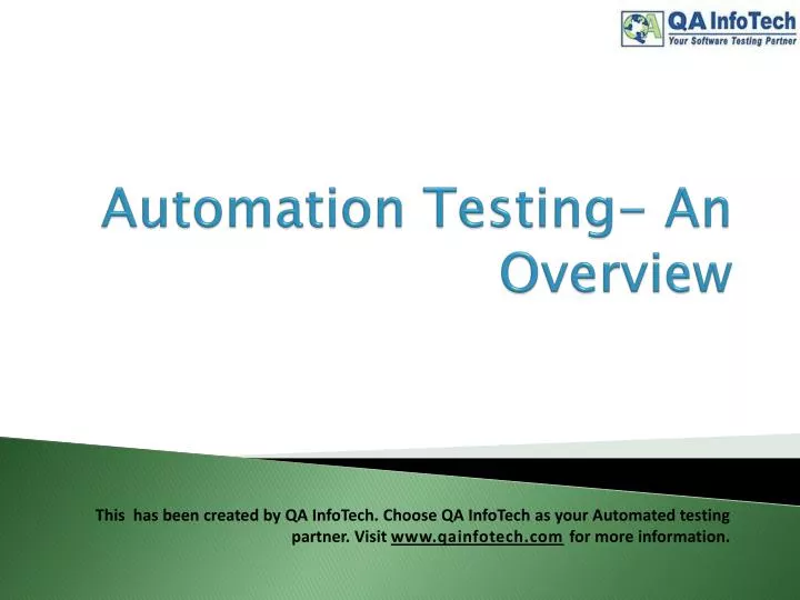 Ppt Automation Testing Ppt Powerpoint Presentation Free Download