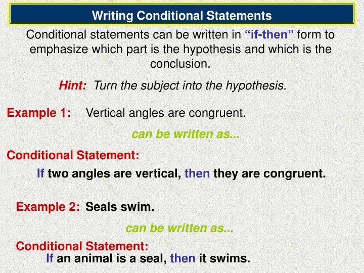 PPT - Objectives: Recognize conditional statements Write converses of ... PPT - Objectives: Recognize conditional statements Write converses of ...