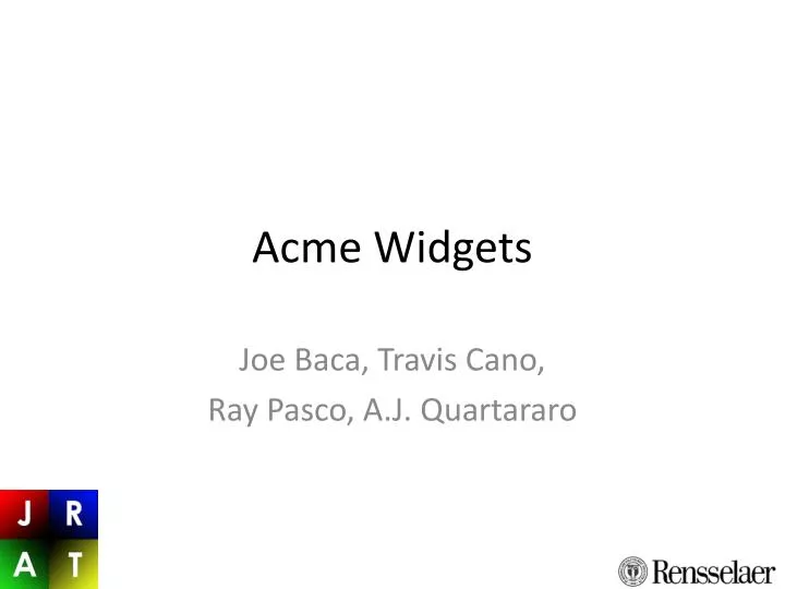 PPT - Acme Widgets PowerPoint Presentation, free download - ID:6940978