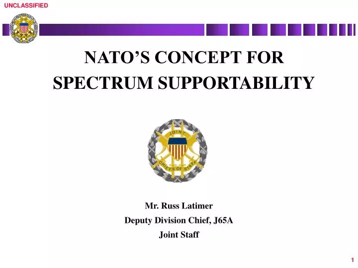 PPT - NATO’S CONCEPT FOR SPECTRUM SUPPORTABILITY PowerPoint ...