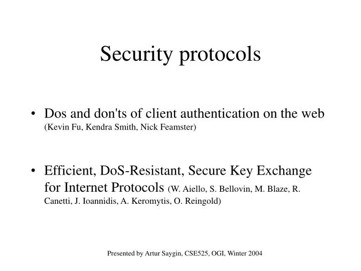 PPT - Security protocols PowerPoint Presentation, free download - ID ... PPT - Security protocols PowerPoint Presentation, free download - ID ...