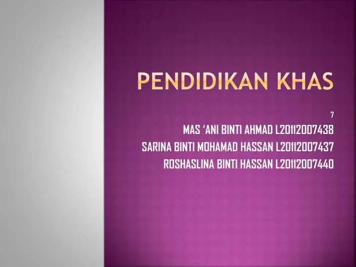 PPT - PENDIDIKAN KHAS PowerPoint Presentation, free download - ID:6944929