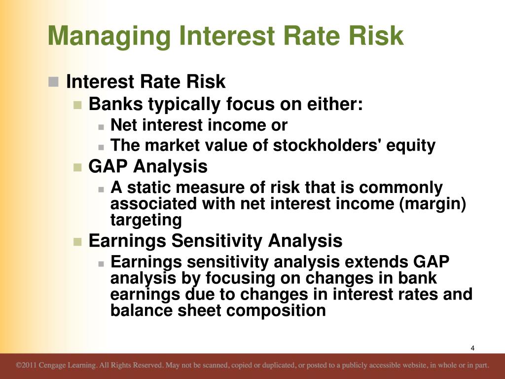 PPT Managing Interest Rate Risk GAP And Earnings Sensitivity