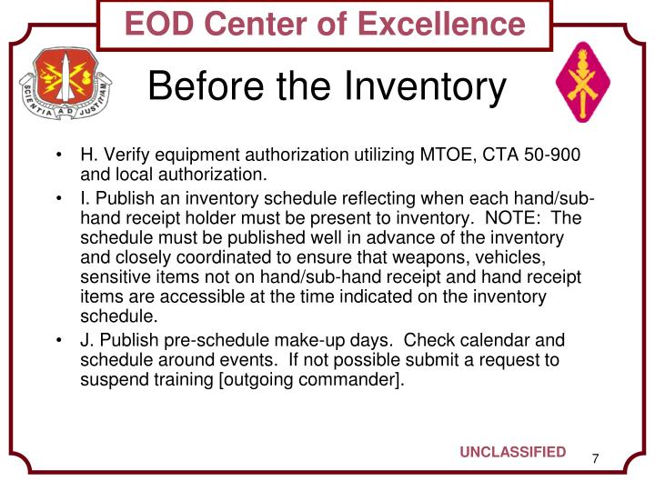 PPT - Conducting a Change of Command Inventory PowerPoint Presentation ...