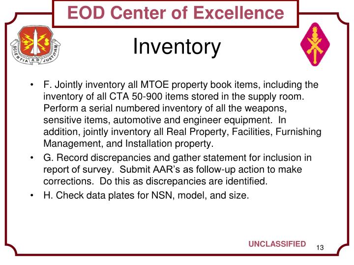 PPT - Conducting a Change of Command Inventory PowerPoint Presentation ...