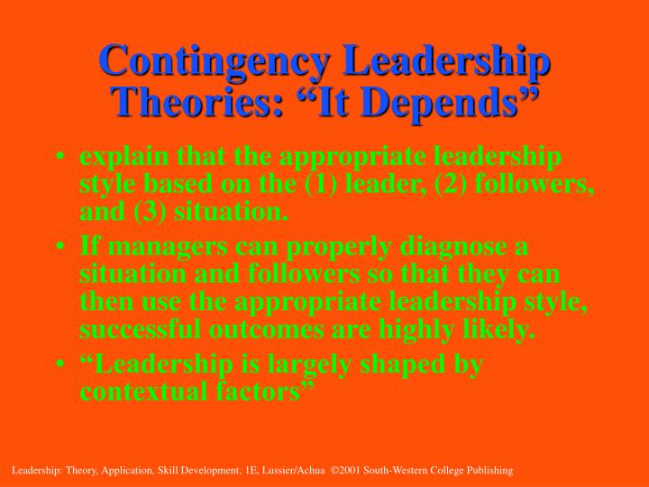 Contingency Theory Of Leadership Ppt