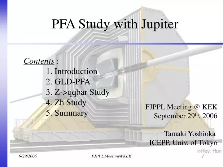 PPT - PFA Study with Jupiter PowerPoint Presentation, free download ...