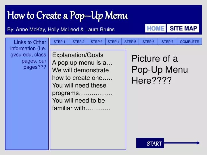 PPT - How to Create a Pop–Up Menu PowerPoint Presentation, free ...