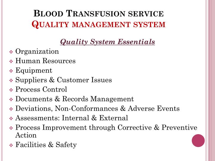 PPT - Transfusion medicine – laboratory management PowerPoint ...