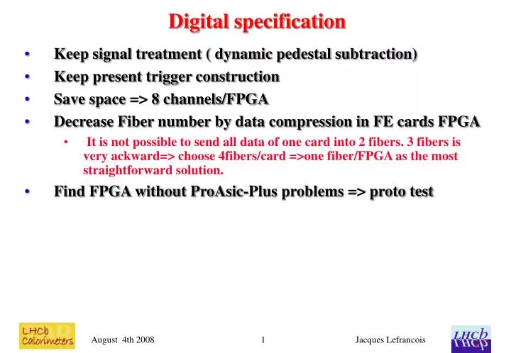 PPT - Digital specification PowerPoint Presentation, free download - ID ...