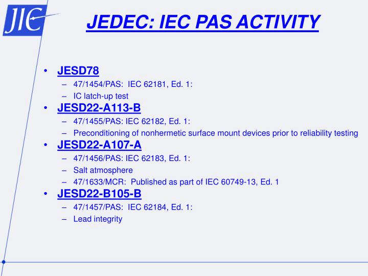 PPT - IPC/JEDEC INDUSTRY MAPPING PowerPoint Presentation - ID:6951642