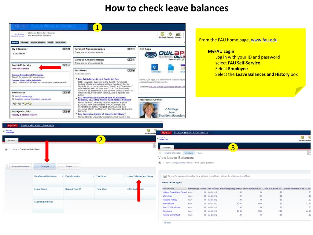 PPT - From the FAU home page, fau MyFAU Login Log in with your ID and ...