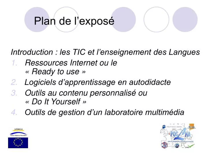 PPT - Plan de l’exposé PowerPoint Presentation, free download - ID:6952507