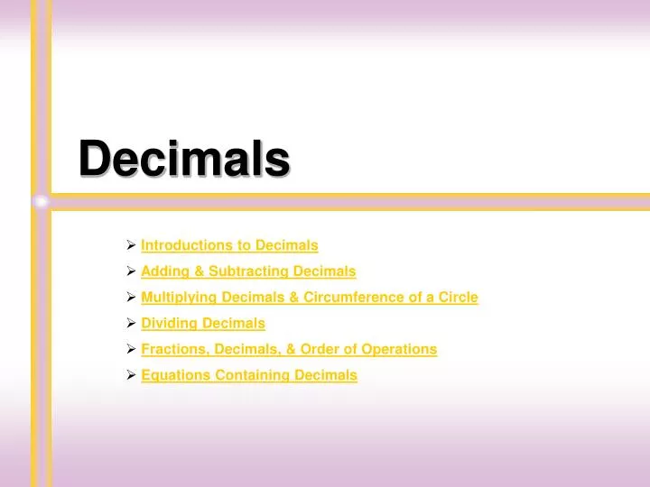 PPT - Decimals PowerPoint Presentation, free download - ID:6952801