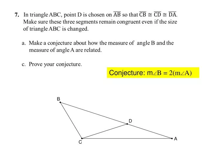 PPT - Conjecture: m B = 2(m A) PowerPoint Presentation, free download ...