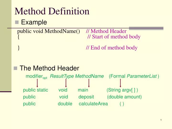 PPT - Method Definition PowerPoint Presentation, free download - ID:6953632