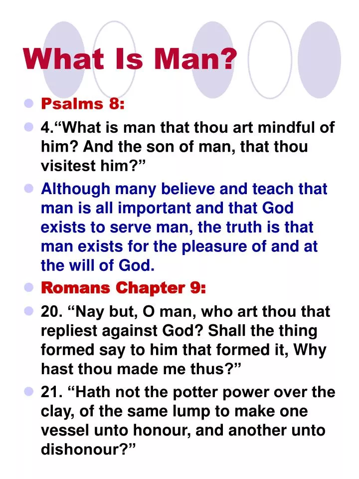 PPT - What Is Man? PowerPoint Presentation, free download - ID:6953735