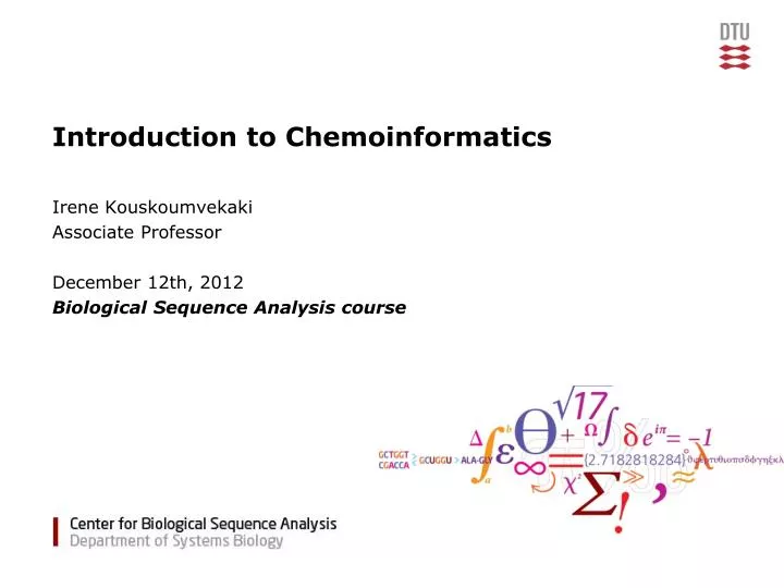 PPT - Introduction to Chemoinformatics PowerPoint Presentation, free download - ID:6954160