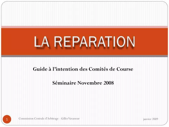PPT - LA REPARATION PowerPoint Presentation, free download - ID:6955270