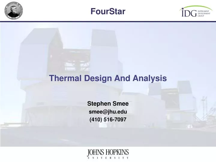 PPT - Thermal Design And Analysis PowerPoint Presentation, free ...