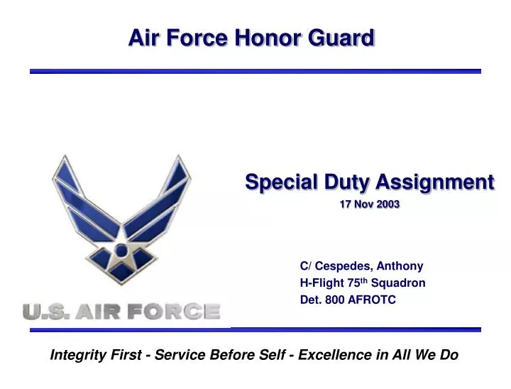 PPT - Air Force Honor Guard PowerPoint Presentation, free download - ID ...