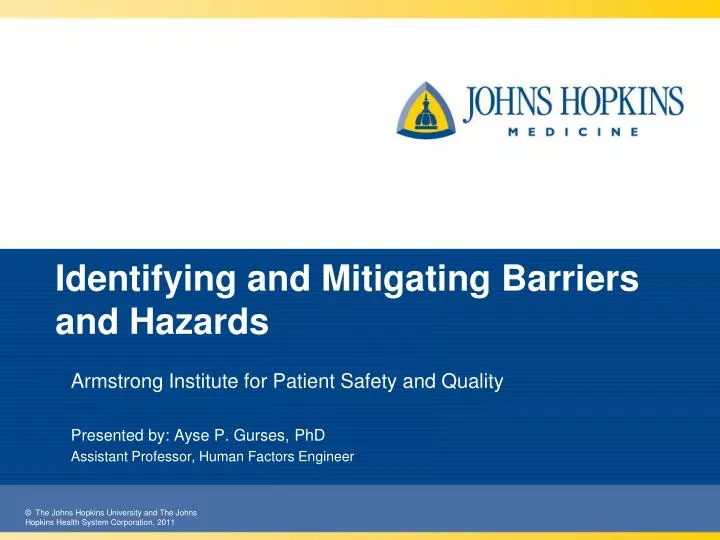 PPT - Identifying and Mitigating Barriers and Hazards PowerPoint ...