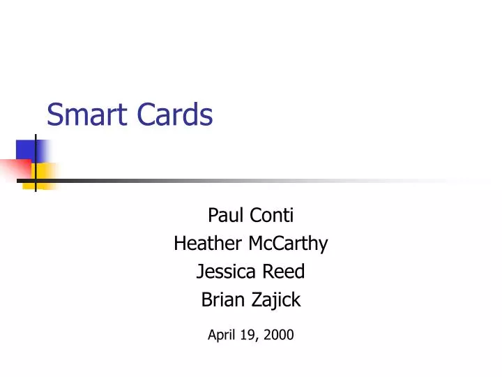 PPT - Smart Cards PowerPoint Presentation, free download - ID:6957244